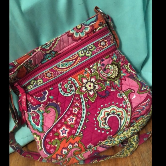 Vera Bradley | Bags | Vera Bradley Pink Swirls Crossbody Bag | Poshmark